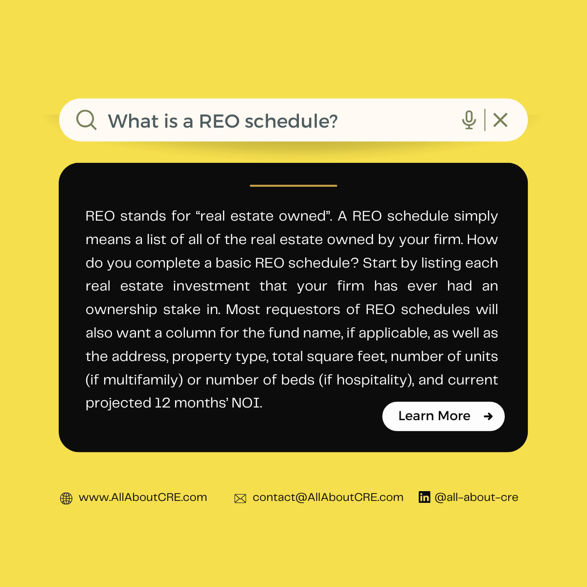 What Is a REO Schedule? - All About CRE